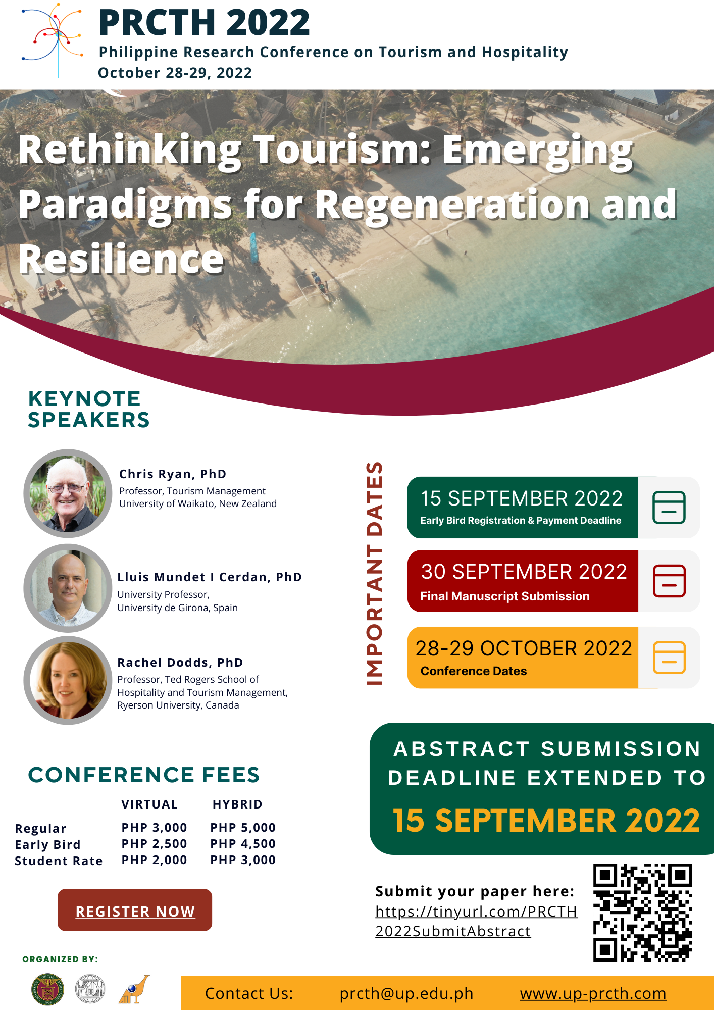 FINAL DEADLINE OF ABSTRACT SUBMISSION FOR PRCTH 2022 IS EXTENDED UNTIL ...